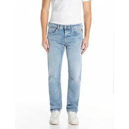 Replay Herren Straight-Jeans &raquo;GROVER&laquo; in vielen verschiedenen Waschungen, mit Stretch blau 30, L&auml;nge 34