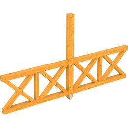 Skan Holz Carport-Seitenwand &raquo;Andreaskreuz&laquo; freistehehend braun Holzwerkstoff B/H/T: 343cm x 210cm