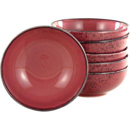 Creatable M&uuml;slischale &raquo;NATURE COLLECTION&laquo; 6 Stk. aus Steinzeug Salatschale, Snackschale, &Oslash; 16,5 cm lila Steinzeug &Oslash; 16,5cm