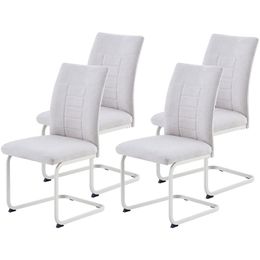 Hela Freischwinger &raquo;AUGUSTA&laquo; (Set) 4 Stk.XL-Sitzbreite, Wellenfederung, 140kg belastbar, Gestell angepasst Metall, Polyester, Stoff B/H/T: 48cm x 98cm