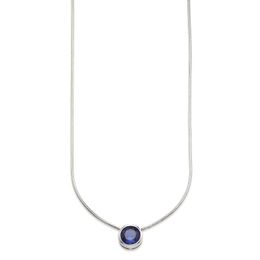 Bruno Banani Damen Kette mit Anh&auml;nger &raquo;Schmuck Geschenk Silber 925 Halsschmuck Halskette Schlangenkette Stein&laquo; mit Zirkonia (synth.), Korund (synth.) 