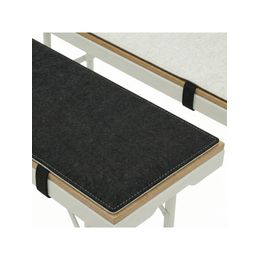 DuneDesign 2er Set Bierbankauflage Filz 220x25cm - 8mm Sitzkissen Wendbar Garten Festzelt | Gr.: onesize