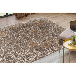 Kayoom Teppich &raquo;Davis 225&laquo; rechteckig 12 mm H&ouml;he edles Design, pflegeleicht, neutrale Farben beige Polyester B : 120cm 1 Stk., 12mm, L: 170cm