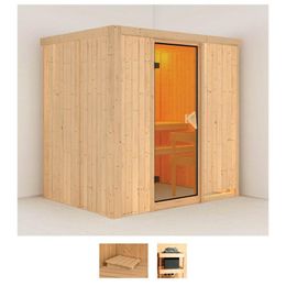Karibu Sauna &raquo;Finja&laquo; Set, ohne Ofen beige ohne Ofen, (ohne Ofen)