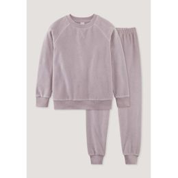 hessnatur Frottee Pyjama Relaxed in mattrosa | Gr.: 122/128