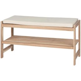 Wenko Schuhbank &raquo;Acina&laquo; BxTxH: 90x34x45 cm, aus Akazienholz braun Baumwolle, FSC -zertifiziertes Holz, Polyester B/H/T: 90cm x 45cm x 34cm, 