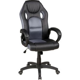 Duo Collection Gaming-Stuhl &raquo;Riley&laquo; () schwarz Kunstleder Netzstoff