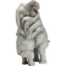 KARE Dekofigur &raquo;Elephant Hug&laquo; grau Polyresin B/H/T: 22cm x 36cm x 15cm