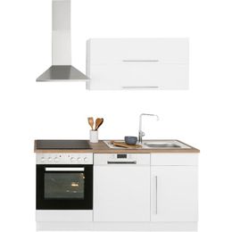 KOCHSTATION K&uuml;chenzeile &raquo;KS-Samos&laquo; Breite 170 cm, wahlweise mit E-Ger&auml;ten, mit Arbeitsplatte wei&szlig; B/H/T: 170cm x 200cm x 60cm, ohne E-Ger&auml;te
