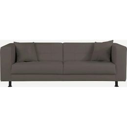 Home Affaire 3-Sitzer &raquo;Bengo&laquo; mit Steppung im Sitz- und R&uuml;ckenbereich, incl. Zierkissen braun B/H/T: 202cm x 68cm x 88cm, Kunstleder