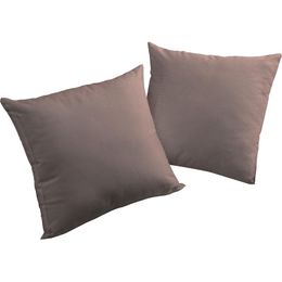 Adam Dekokissen &raquo;Uni Collection&laquo; aus zertifizierter Bio-Baumwolle, Kissenh&uuml;lle ohne F&uuml;llung, 1 St&uuml;ck braun Baumwolle B/L: 40cm x 40cm, 1 Stk.
