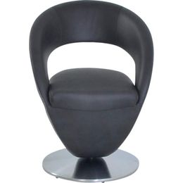 K+w Komfort & Wohnen K+W Komfort & Wohnen Esszimmerstuhl &raquo;Wave, Drehstuhl&laquo; () Design-Drehstuhl, Drehteller in Metall edelstahloptik, Farbkombination grau B/H/T: 62cm x 