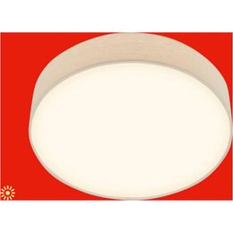 Briloner Leuchten LED Deckenleuchte &raquo;DUCK&laquo; LED-Modul 1 Stk. 38x10,5 cm, Wohnzimmer, Schlafzimmer, Flur, K&uuml;che beige 1, &Oslash; 38cm H: 10,5cm, 1 Stk.
