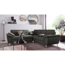 Sit & More sit&more Ecksofa &raquo;Sorano L-Form&laquo; wahlweise mit Bett- und Relaxfunktion, inkl. Bettkasten grau B/H/T: 249cm x 88cm x 229cm, Struktur fein, langer 