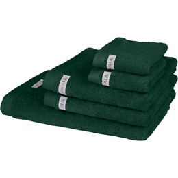 Ross Handtuch Set &raquo;Sinfonie&laquo; Set 5 Stk. Frottier beinhaltet Handt&uuml;cher, Badetuch und G&auml;stet&uuml;cher gr&uuml;n Frottier, Obermaterial: 100% Baumwolle 5 Stk., 