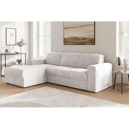 OTTO home Ecksofa &raquo;BORNHOLM 2.0 L-Form, Breite 220 cm, Verl&auml;ssliche Qualit&auml;t, Struktur&laquo; Recamiere links/rechts bestellbar, Bezug - Chenille oder 