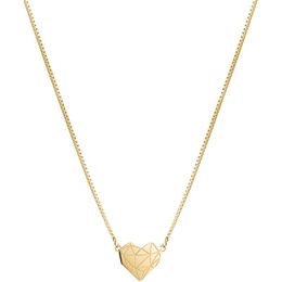 Liebeskind Berlin Damen Kette mit Anh&auml;nger &raquo;Schmuck Geschenk Edelstahl Herz&laquo; gold Edelstahl, L: 40 B: 2mm