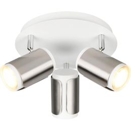 Trio Leuchten Deckenstrahler &raquo;GILLAN, Spot 3-flammig, exkl 3x GU10 max 10W, &Oslash; 30 cm H&ouml;he 16 cm&laquo; GU10 1 Stk. warmwei&szlig; - kaltwei&szlig; GU10 Deckenspot 3er 
