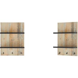 Home Affaire Wandregal &raquo;Sherwood&laquo; Breite 60 cm, in modernem Holz Dekor, 28 mm starke Ablageb&ouml;den braun Holzwerkstoff B/H/T: 60cm x 85cm x 22cm
