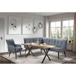 exxpo - sofa fashion Eckbank &raquo;Mocca Essbank, Sitzbank&laquo; hoher Sitzkomfort, bequem und elegant, hochwertige Detailverarbeitung B/H/T: 240cm x 94cm x 