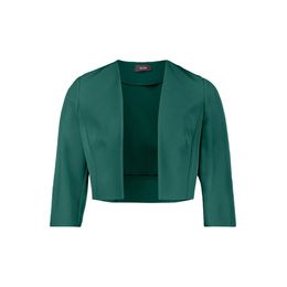 Vera Mont Bolero-Jacke mit Kellerfalten in Dark Emerald | Gr.: 48