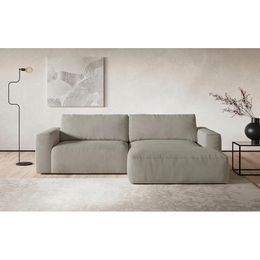 COTTA Ecksofa &raquo;Lasso L-Form, B: 288 cm, XL Sofa, Top Modern&laquo; XL Recamiere B:114 cm, bequeme Wellenunterfederung, viele Stoffe grau 100% Polyester B/H/