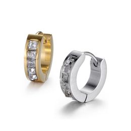 Firetti Damen Creolen-Set &raquo;Multipack Schmuck Geschenk Ohrschmuck Creolenset&laquo; mit Zirkonia (synth.) gelb 13mm, Edelstahl