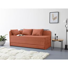 Maintal Polsterliege &raquo;Diana&laquo; mit Stauraum orange Liegeh&ouml;he 55cm, Liegefl&auml;che B/L: 84cm x 198cm, kein H&auml;rtegrad, Schaumstoffmatratze