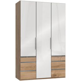 wimex Kleiderschrank &raquo;Level by fresh to go&laquo; mit vollfl&auml;chigen Glast&uuml;ren braun B/H/T: 150cm x 236cm x 58cm, Schubladen: 6 Stk. T&uuml;ren: 3 Stk.