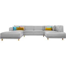 OTTO home Wohnlandschaft &raquo;Maroon U-Form&laquo; in skandinavischem Design, mit losen Kissen grau Struktur grob ( 100% POLYPROPYLEN;Struktur fein ( 100% 