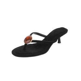 Ital-Design High-Heel Sandalette in Schwarz | Gr.: 41