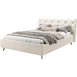 Home Affaire Polsterbett &raquo;Elloree, in 4 Breiten bis 200cm, auch in Leder&laquo; Kopfteilh&ouml;he 105 cm, belastbar bis 280 kg, auch in &Uuml;berl&auml;nge 220cm beige 96%