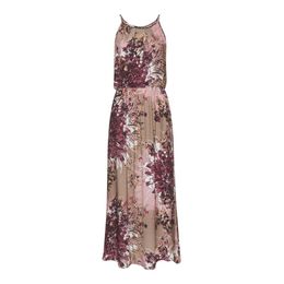 Lascana Maxikleid in taupe-beere bedruckt | Gr.: 44