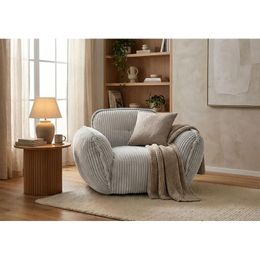 Trendmanufaktur Sessel &raquo;Be Fluffy, mit Rundumbezug, moderner breiter Kedernaht&laquo; mit softem Sitzkomfort, in hochwertigem Breitcord mit weicher Haptik 