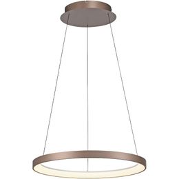 Paul Neuhaus Pendelleuchte &raquo;HOOP&laquo; LED-Board 1 Stk. Warmwei&szlig; LED, dimmbar, Simply Dim, Memory, nach Trennung vom Netz, Comfort Lift braun 1, &Oslash; 57cm H: 40cm, 1 Stk.