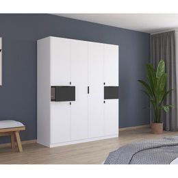 Rauch Dreht&uuml;renschrank &raquo;Kleiderschrank Schrank Garderobe W&auml;scheschrank TICAO&laquo; Schubladen in der H&ouml;he variabel positionierbar, mit 2 ger&auml;umigen 