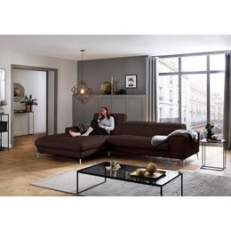 W.Schillig Ecksofa &raquo;piedroo, Designsofa mit tollem Sitzkomfort, bequem und elegant, L-Form&laquo; Kopfteilverstellung, wahlweise mit Sitztiefenverstellung, 