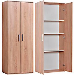 Procontour Mehrzweckschrank &raquo;Schrank Clara&laquo; H&ouml;he 167cm mit variabel verstellbaren Einlegeb&ouml;den braun B/H/T: 64cm x 167cm x 34cm, T&uuml;ren: 2 Stk.