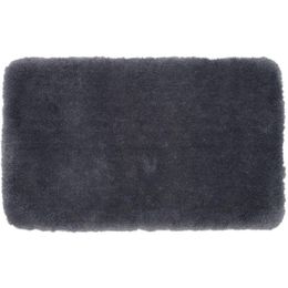G&ouml;zze Badematte &raquo;&raquo;DELUXE&laquo;&laquo; rutschhemmend beschichtet fu&szlig;bodenheizungsgeeignet mit extra hohem Flor grau Polyester rechteckig (60cm x 100cm ), 1 Stk.