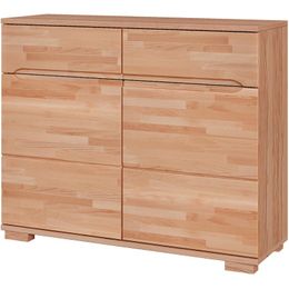 Home Affaire Sideboard &raquo;VETRO in zwei Farben Erh&auml;ltlich, teilmassiv, 2 Schubladen, 3 F&auml;cher&laquo; B/T/H: 100/40/85cm Fronten: Massivholz, Korpus: Melamin, 