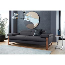 W.Schillig 2-Sitzer &raquo;finn wahlw. mit Sitztiefenverstellung & Kopfst&uuml;tzenverstellung, bequem&laquo; German Design Award 2016, Fu&szlig;gestell Nussbaum natur, 