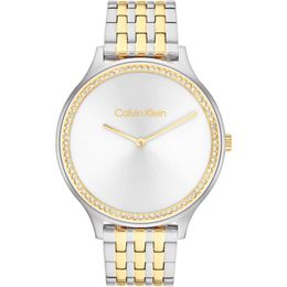 Calvin Klein Damen Quarzuhr &raquo;CK TIMELESS&laquo; Armbanduhr, Damenuhr, Glaskristalle, Edelstahlarmband silber Einheitsgr&ouml;&szlig;e