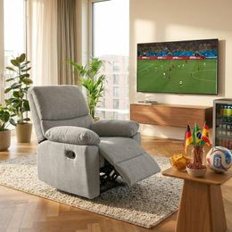 Home Affaire Relaxsessel &raquo;LANNOY, TV-Sessel, elektr. o. manuelle Relaxfunktion, USB A/C,&laquo; Sessel mit Liegefunktion 105&deg;-150&deg;, Federkernpolsterung grau