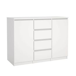 Home Affaire Kommode &raquo;Naia, Sideboard, 4 Schubladen, 2 T&uuml;ren, Aufbewahrung, grifflose Front&laquo; Mit Einlegeb&ouml;den, modern, skandinavisches Design, in 