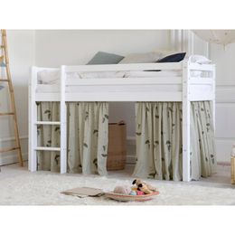 Hoppekids Spielbett &raquo;ECO Dream&laquo; Massivholz, wahlweise in 2 Gr&ouml;&szlig;en und 4 Farben, Matratze w&auml;hlbar gr&uuml;n Vorhang: 100% Baumwolle, Matratzenbezug: 100% Baumwolle, 