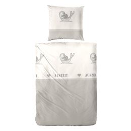 Primera Bettw&auml;sche &raquo;Renforce-Bettw&auml;sche Auszeit&laquo; 2 Stk. mit relaxender Robbe beige Renforc&eacute;, Obermaterial: 100% Baumwolle B/L: 135cm x 200cm, 1 Stk., 1 Stk., 