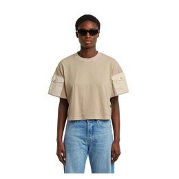 G-Star Raw Washed Mix Boxy Cropped T-Shirt dk brick gd | Gr.: L