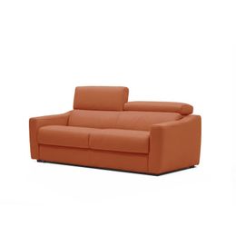 Egoitaliano Schlafsofa &raquo;STRIKE, Made in Italy-Designsofa mit Dauerschlaffunktion,Breite 195 cm&laquo; Schlafsofa aus Echtleder Bull mit verstellbaren Kopfst&uuml;tzen Leder 