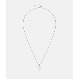 Liebeskind Berlin Damen Kette mit Anh&auml;nger &raquo;Schmuck Geschenk Edelstahl Halskette Glass Heart&laquo; mit Glasstein Edelstahl, L: 45 B: 1,3mm