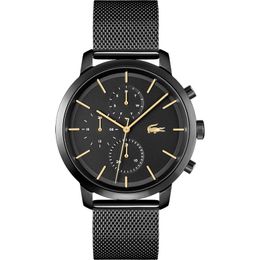 Lacoste Herren Multifunktionsuhr &raquo;Replay&laquo; Quarzuhr, Armbanduhr, Herrenuhr, Datum, Edelstahlarmband schwarz Einheitsgr&ouml;&szlig;e